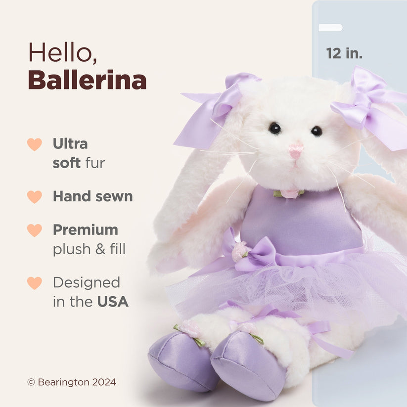 12" Bunny Ballerina – Bearington